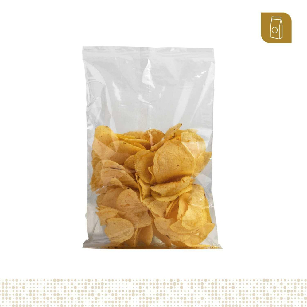 Bolsa 18x29 Flow pack transparente para snacks